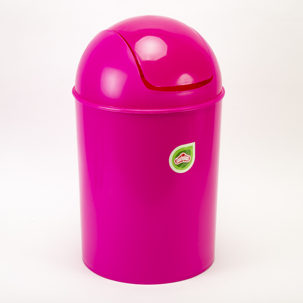 Basurero swing Guateplast mediano 20l rosado