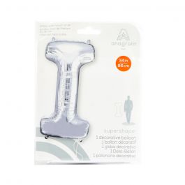 Globo #36 letra i plateada