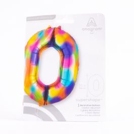 Globo #34 número 0 rainbow