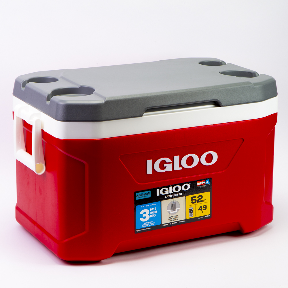 Hielera plástica portavasos 52qt 49l