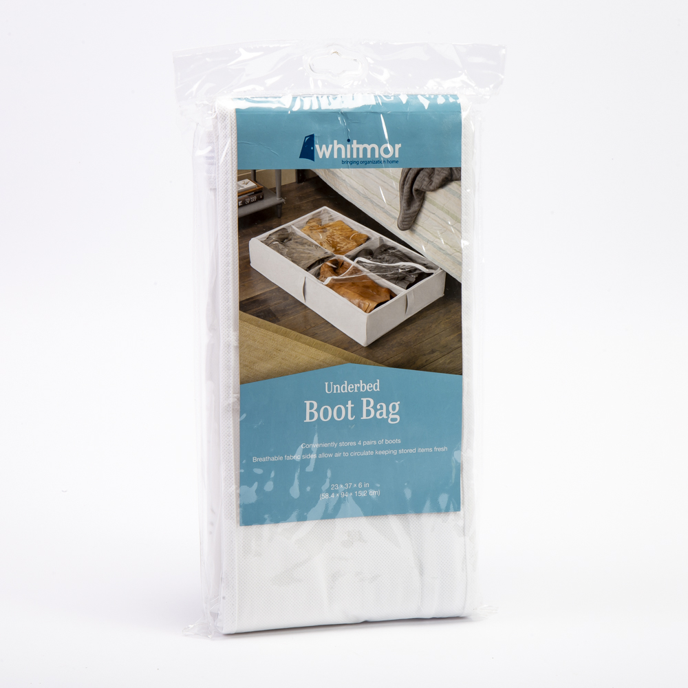 Caja organizadora tela botas zipper 58.4x94x15.2cm blanco