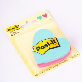 Notas adhesivas post-it forma corazón 2.6x2.6