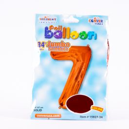 Globo metal #7 rojo 34pulg