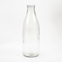 Botella vidrio tapa 6.3x19cm transparente