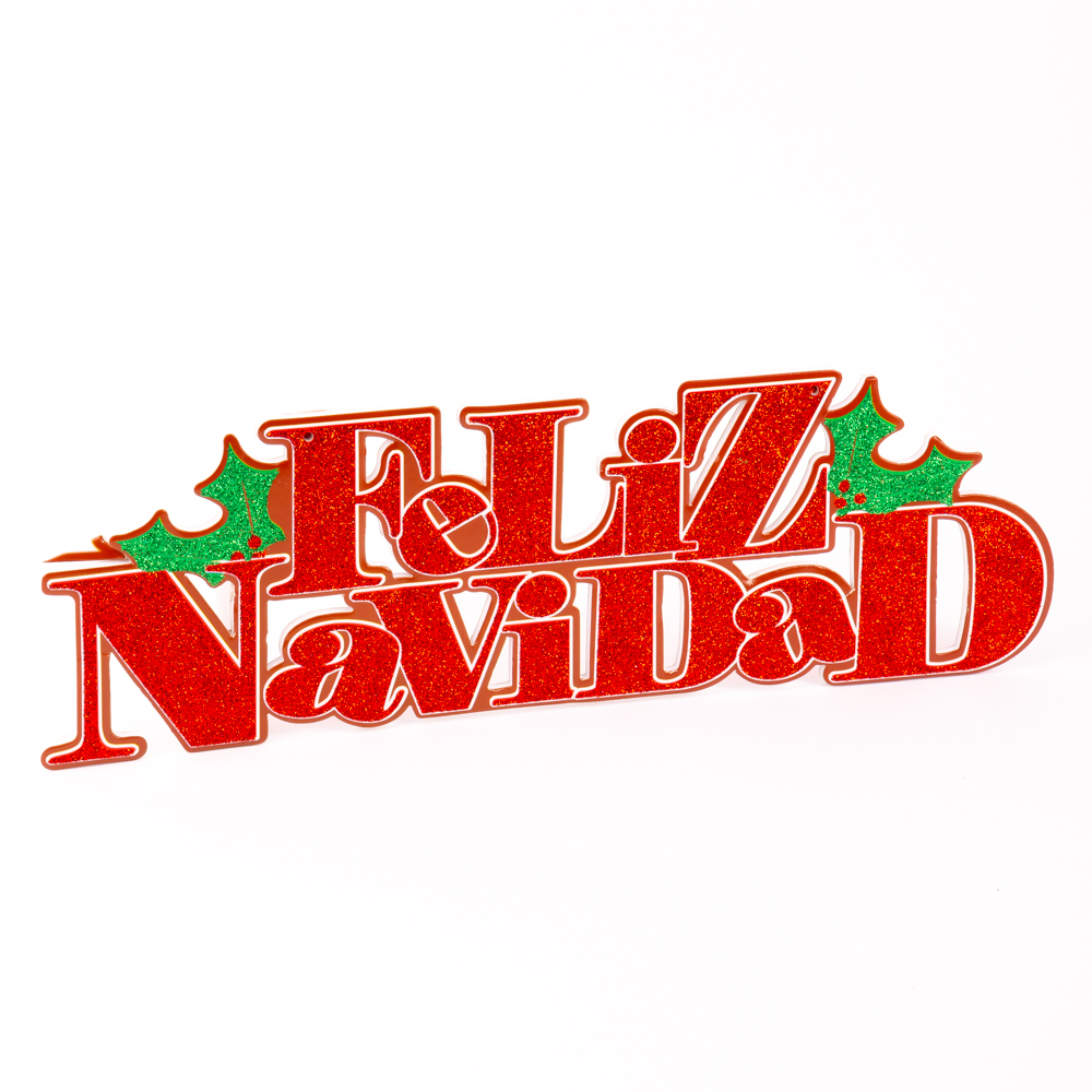 Letrero Feliz Navidad 42x13cm - Almacenes El Rey