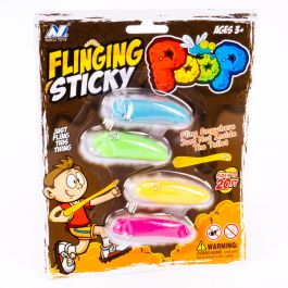 Flinging sticky poop 6cm 4pzas +3a surtido