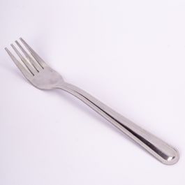 Tenedor metal con borde 18.5cm plateado