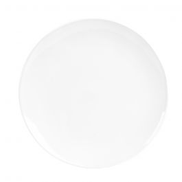 Plato cerámica plano liso 10pulg beige