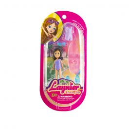 Muñeca barbie laynier con accesorios 3.5pulg +3a surtido