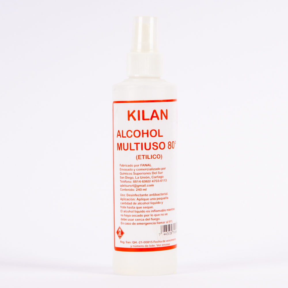 Alcohol líquido Kilan con atomizador 240g