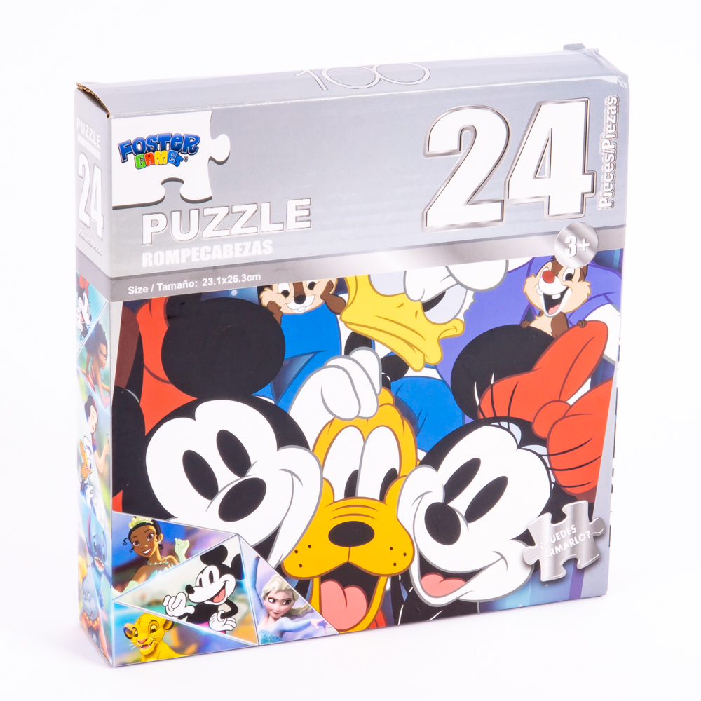 Rompecabezas Disney 100 24pzas 23.1x26.3cm +3a