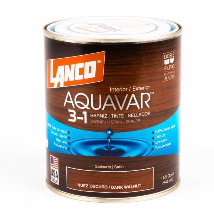 Barniz aquavar cuarto nuez oscuro