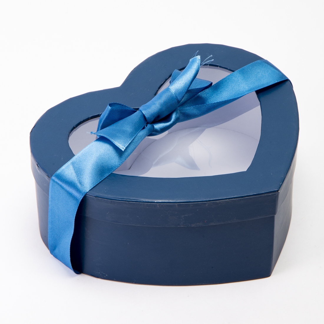 Caja cartón corazón lazo pequeño