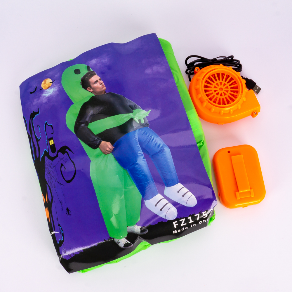 Disfraz inflable alien ghost con inflador baterías 160-180cm