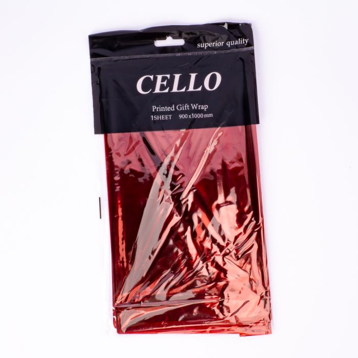 Papel celofán 900x1000mm rojo