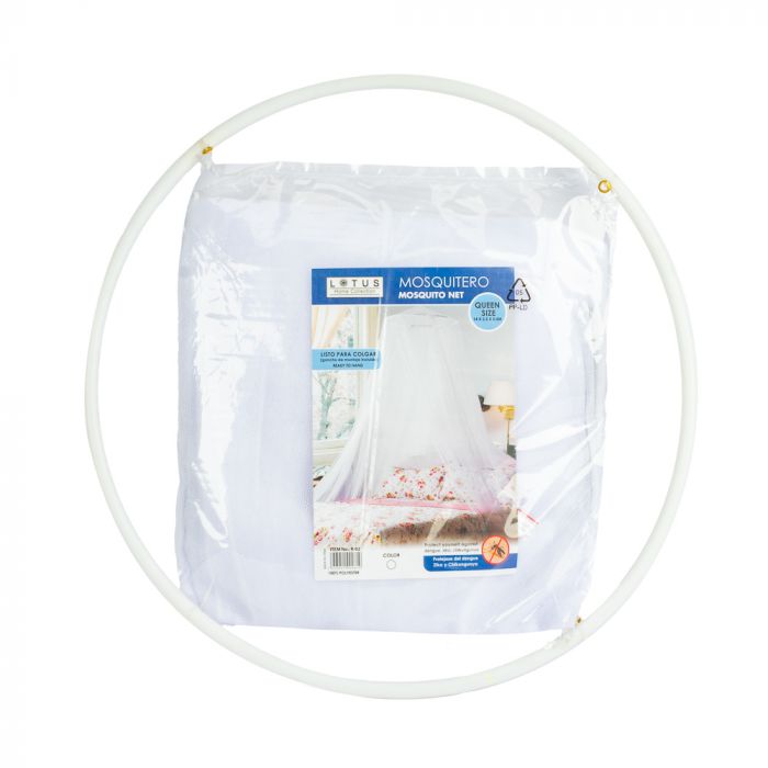 Mosquitero liso Queen 14x2.5x0.5m blanco
