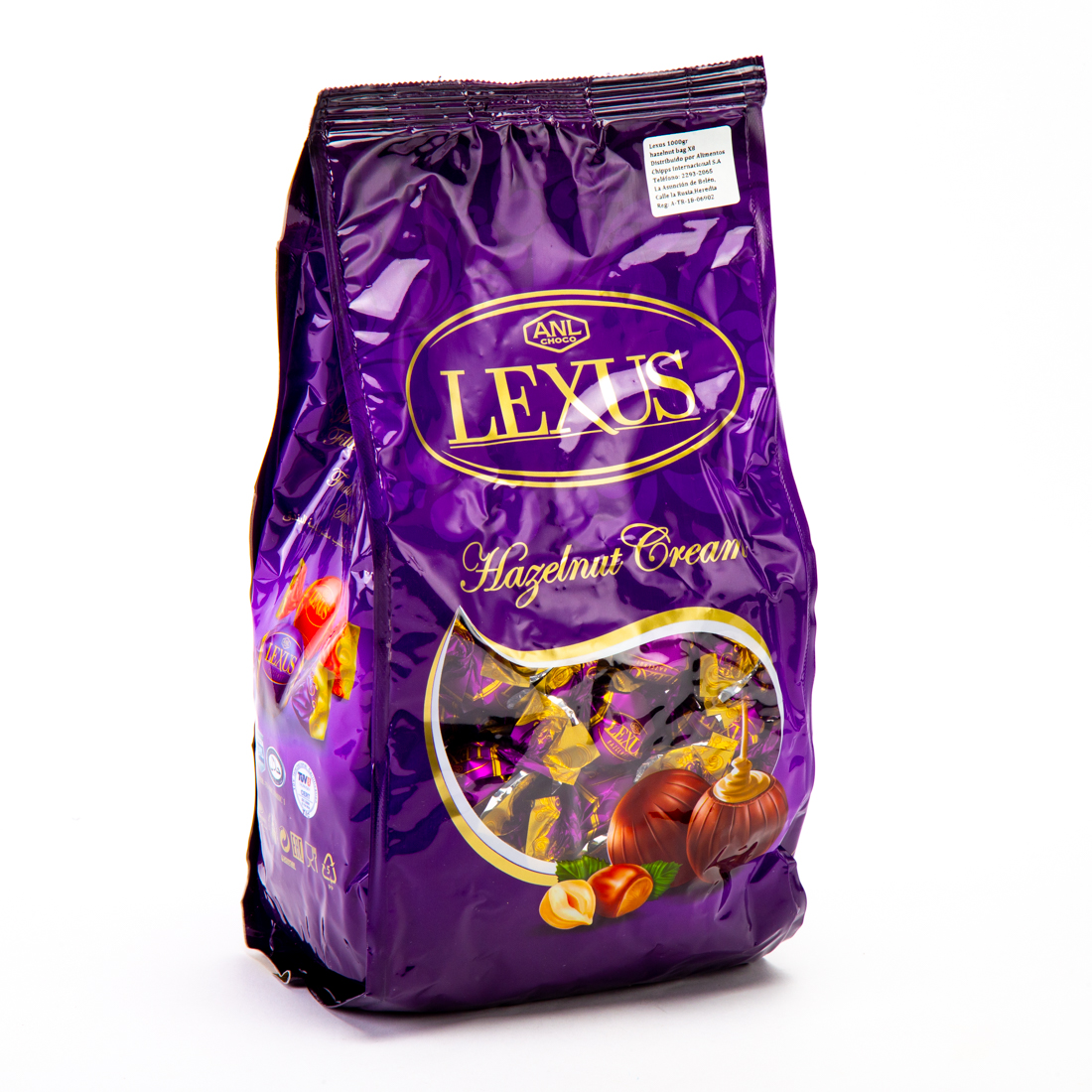 Chocolate Lexus bombón avellana morado 1000g
